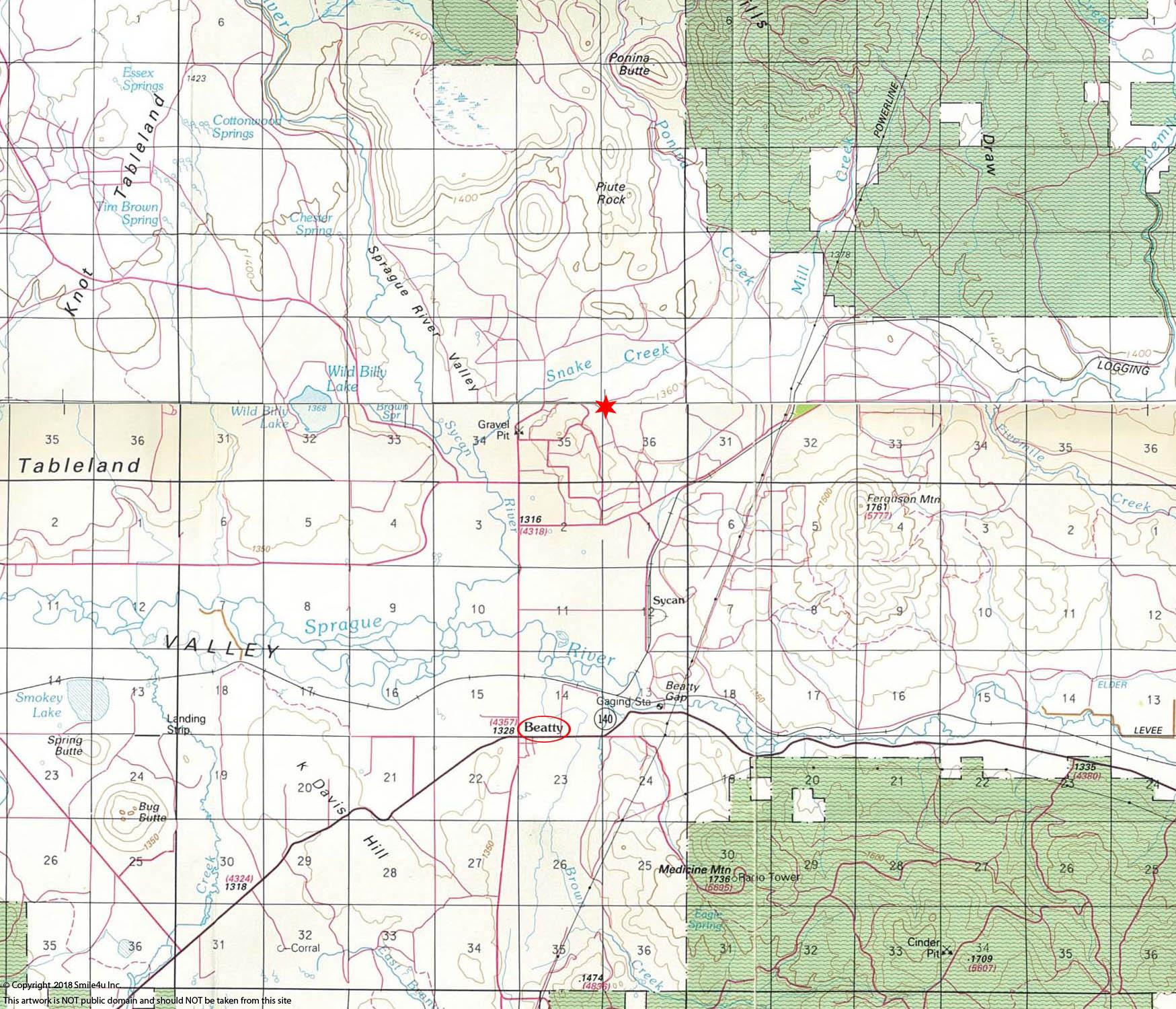 Beatty Oregon Map at Phyllis Lee blog