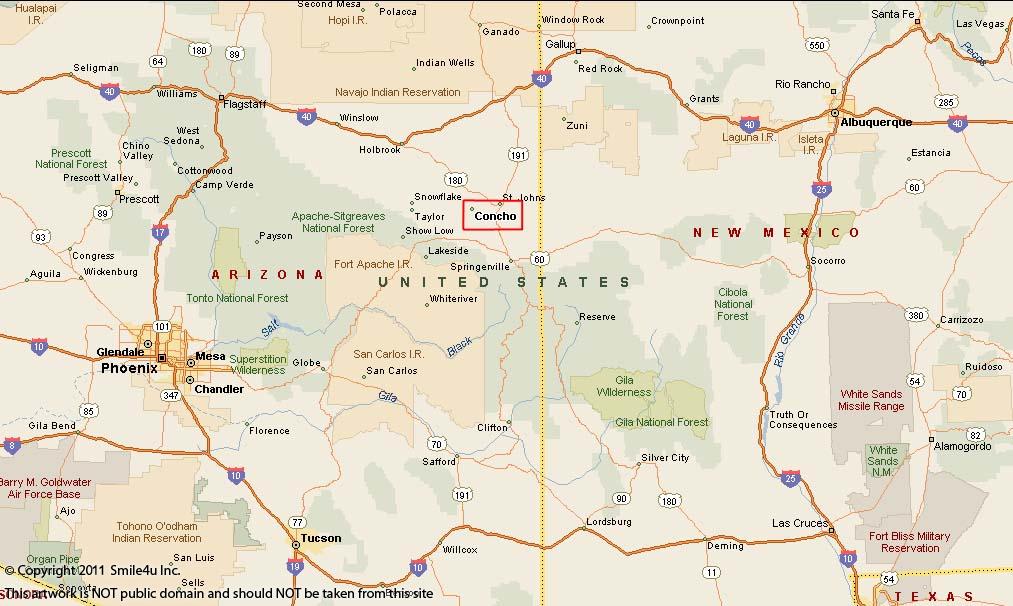 Where Is Concho Arizona Located at Oscar Godson blog